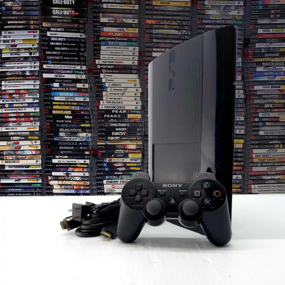 PS3 PLAYSTATION 3 Console Bundle w/ 8 GAMES & Controller Fat, Slim or ...