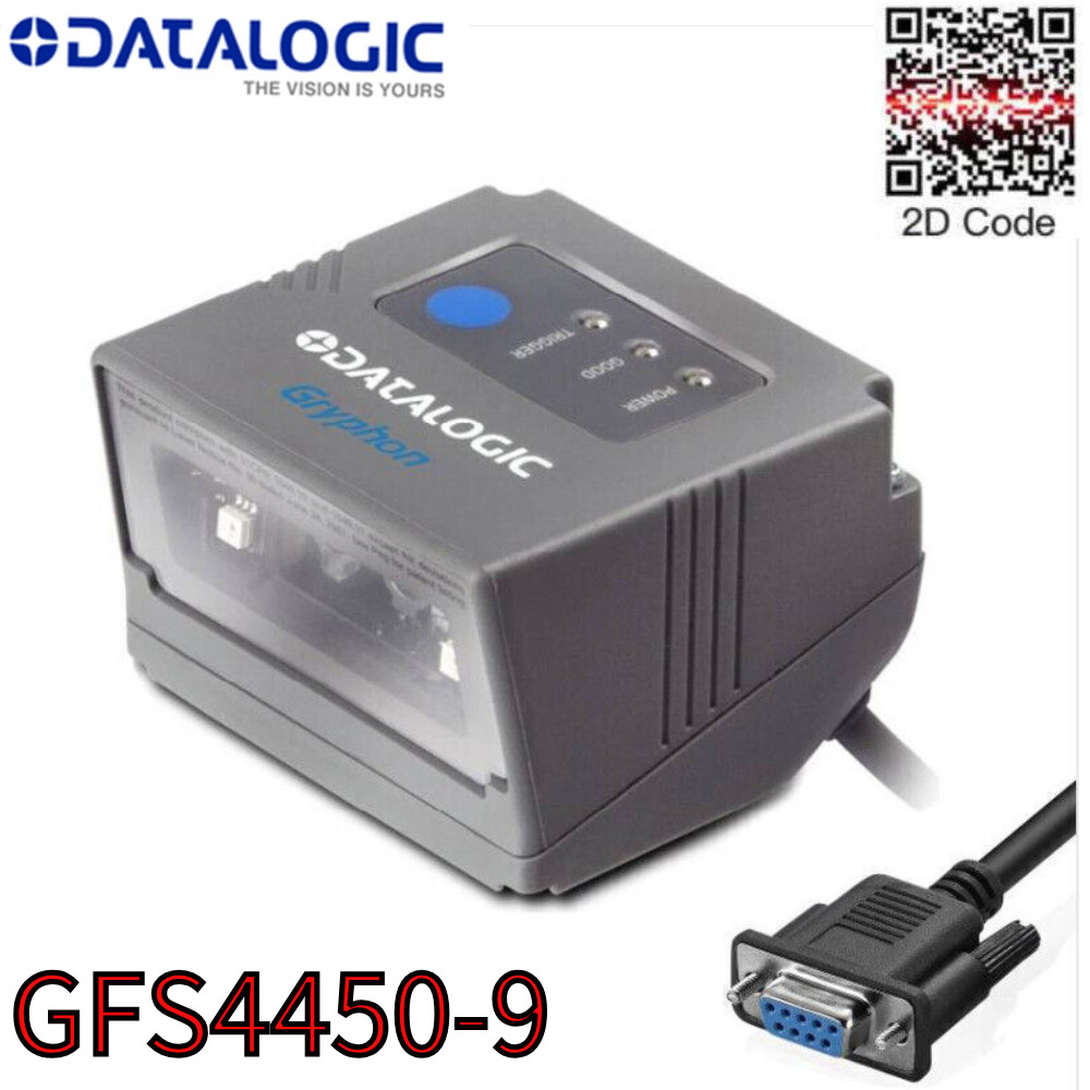Datalogic GFS4450-9 RS232 2D Wired Fixed MountingReader Barcode Scanner ...