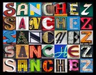 SANCHEZ Name Poster featuring photos of actual sign letters | eBay