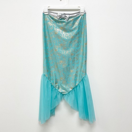 Disney NWOT Girl's XL Blue Gold Shell Ariel Mermaid Tail Swim Coverup ...