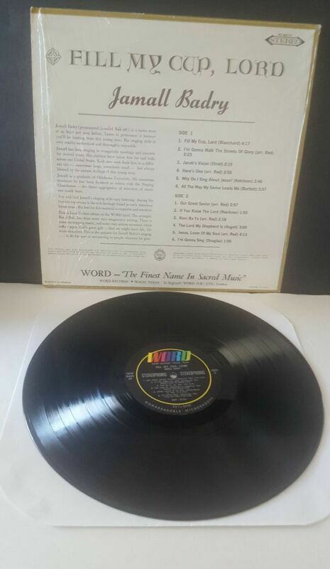 JAMALL BADRY FILL MY CUP LORD 1969 LP VINYL GOSPEL SHRINK WRAP ON ...