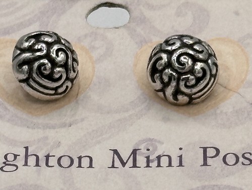 Brighton Cher Mini Post Earrings Silver Plated 3/8 Inch | eBay