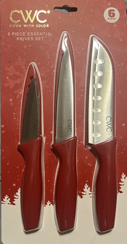 6 Piece Essential Knives Set Cook With Color | eBay