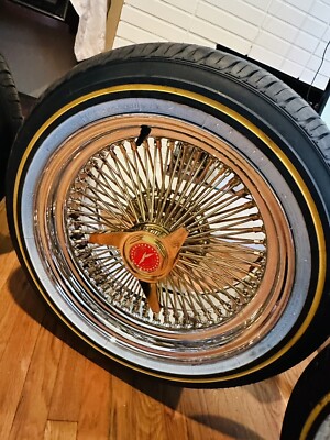 17 Inch Gold And Chrome Wire Wheels With Vogue Tires | eBay