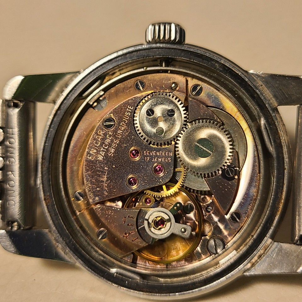 Vintage Enicar Sea Pearl 600 Dive Watch super Compressor EPSA case ...