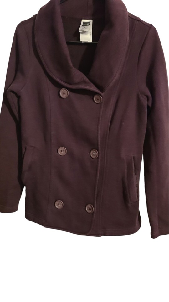 The North Face Women's Fleece Pea Coat Double Breasted Black Jacket ...
