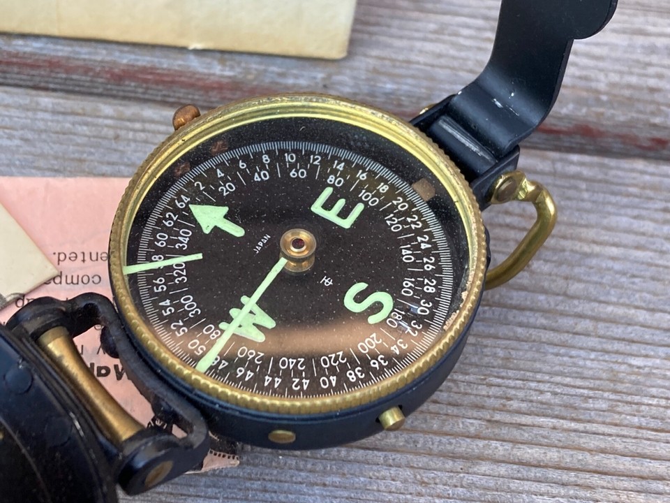 VTG Lensatic Engineer Compass Your Direction w Original Box Pouch Inst ...
