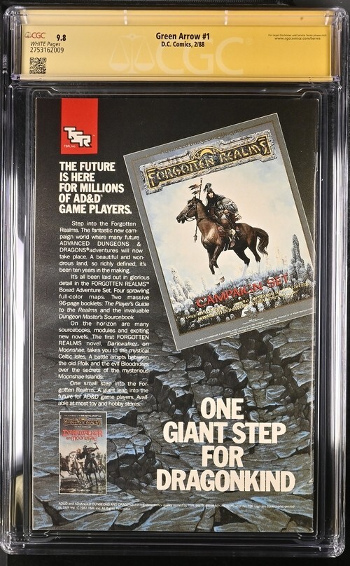 Green Arrow #1 DC Comics CGC Signature Series 9.8 Signed Mike Grell | eBay