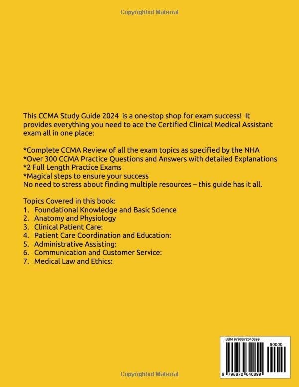 NHA CCMA Study Guide: All-In-One CCMA Review + 300 Questions W ...