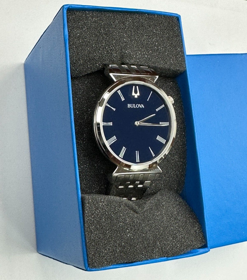 Bulova 96A233 Regatta Blue Dial Stainless Steel Men's Quartz Watch ...