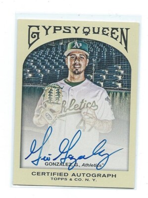 2011 Topps Gypsy Queen-Gio Gonzalez on card Autograph-Oakland Athletics ...