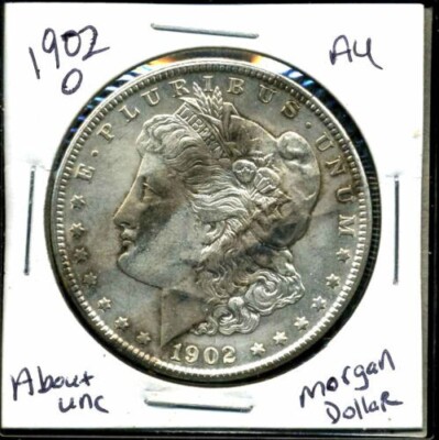 1902 O AU Morgan Dollar 100 Cent About Uncirculated 90% Silver US $1 ...
