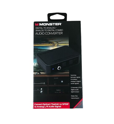 Monster Digital/Analog Audio Converter Optical SPDIF or Toslink Coverts ...