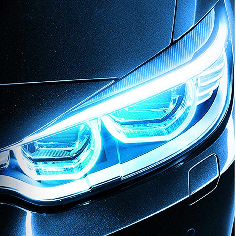 60CM-3colors LED Car DRL Daytime Running Turn Signal Strip Light ...