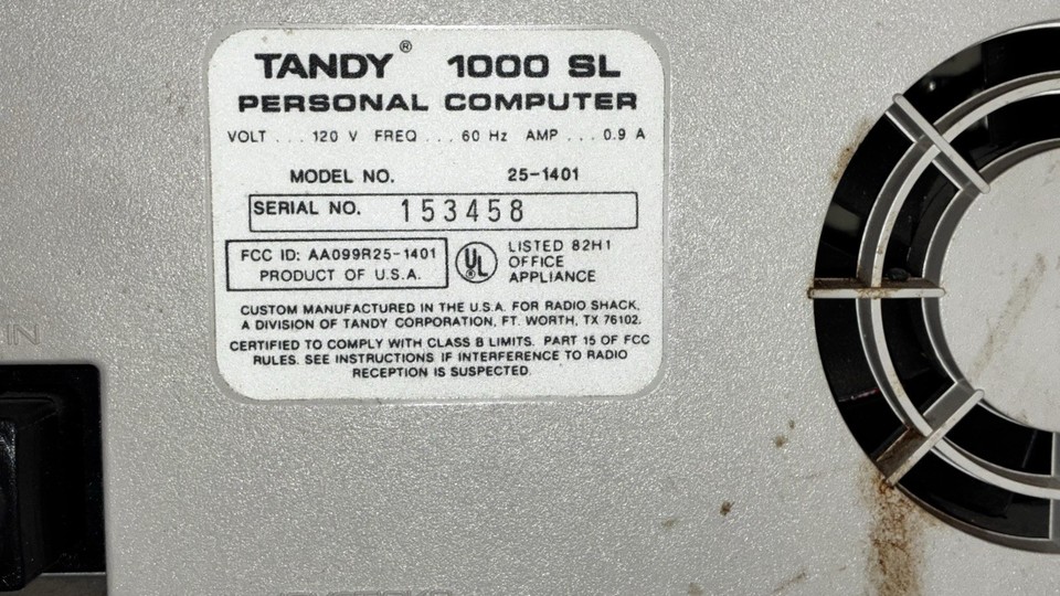 Vintage Tandy 1000 SL w/ CM-5 RGB Monitor, Enhanced Keyboard, Box ...