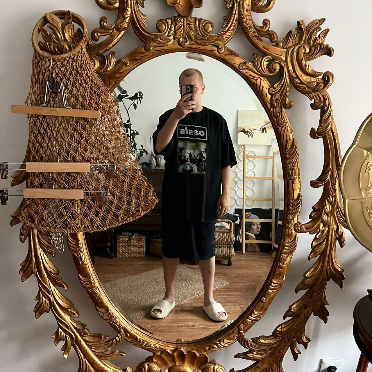 Rare Oasis T Shirt Box Logo Britpop Band Tee Sz 4XL - Gem