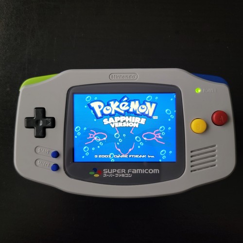Gameboy Advance GBA Super Famicom Console with iPS Backlight Backlit ...