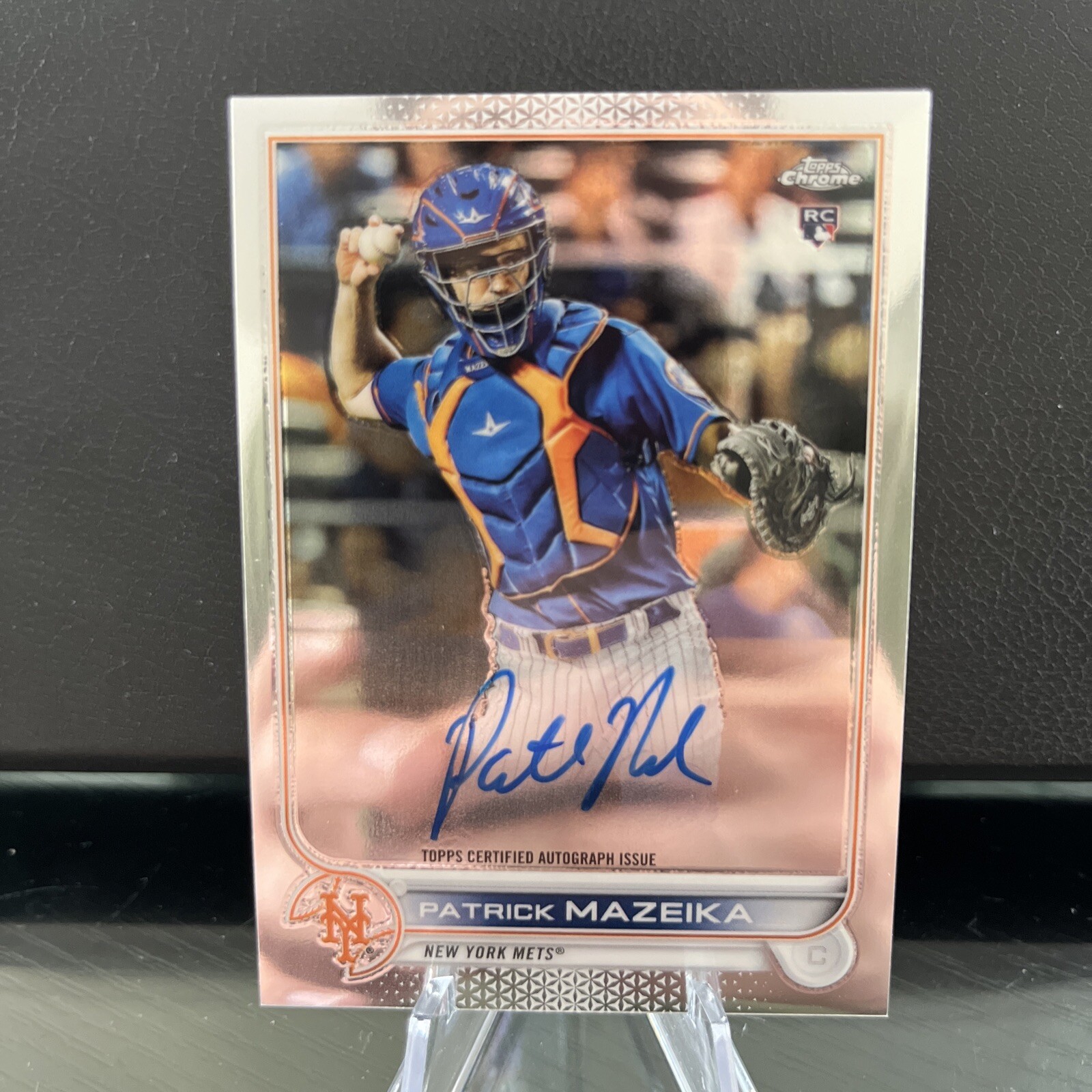 Patrick Mazeika 2022 Topps Chrome Rookie RC ON CARD AUTO Mets | eBay