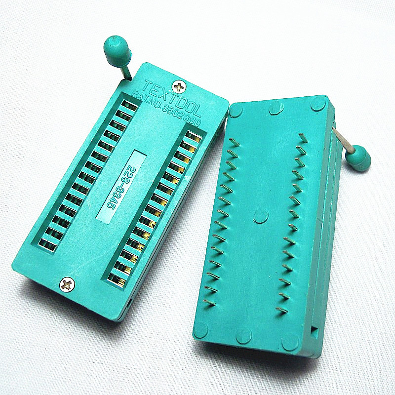 5PCS 28pin ZIF socket for DIL ICs Textool Zero Insertion Force wide DIP ...