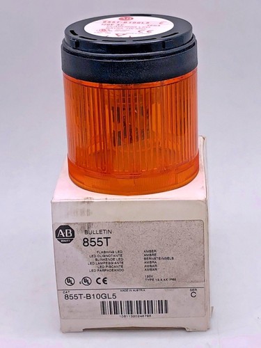AB 855T-B10GL5 Stack Light Flashing LED Amber Ser C 120VAC 7W fits ...