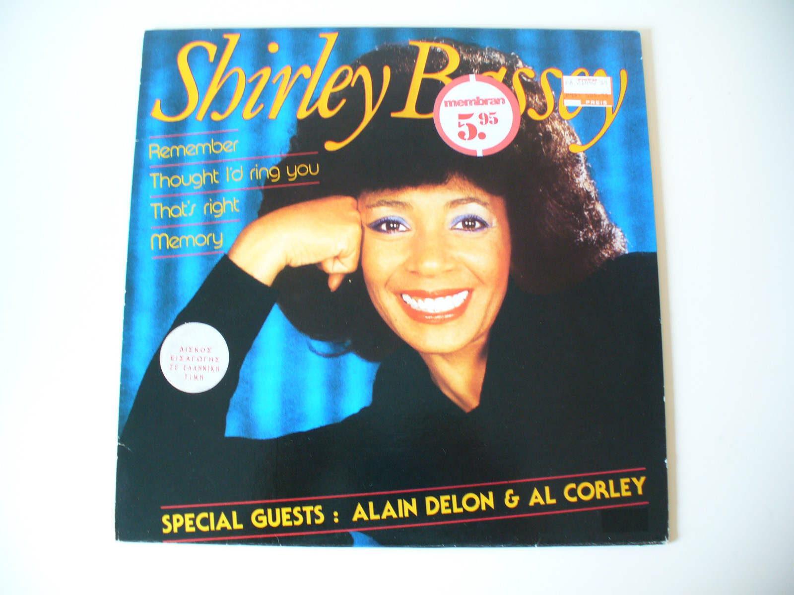 Shirley Bassey, Special Guest Alain Delon & Al Corley, farbige EP Vinyl ...