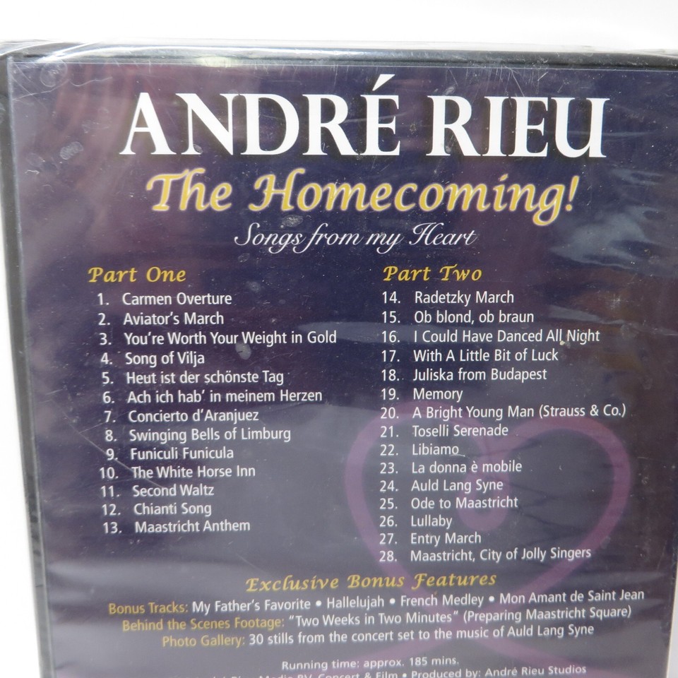Andre Rieu The Homecoming: Songs from My Heart (DVD, 2006) PBS Edition | eBay