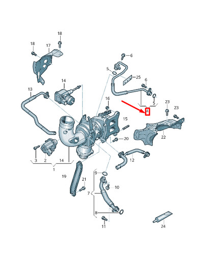 NEW AUDI A4 AVANT B8 TURBOCHARGER OIL FEED LINE 06L145778T ORIGINAL | eBay