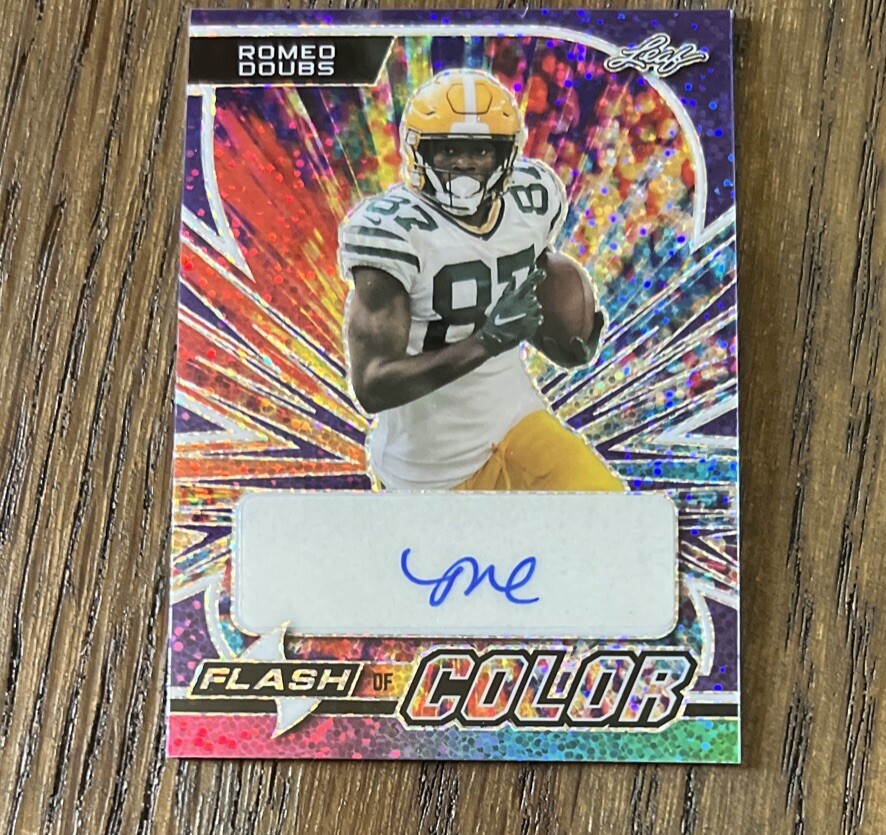 2023 Leaf Flash Eclectic Romeo Doubs Flash Of Color Auto 1/6 Green Bay ...