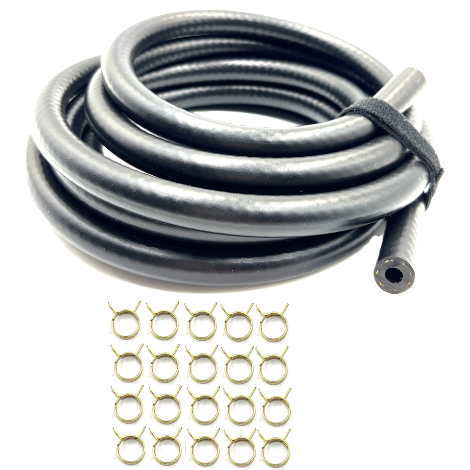 10 Ft Neoprene NBR Fuel Injection Line Hose Flexible braided Gas Line ...