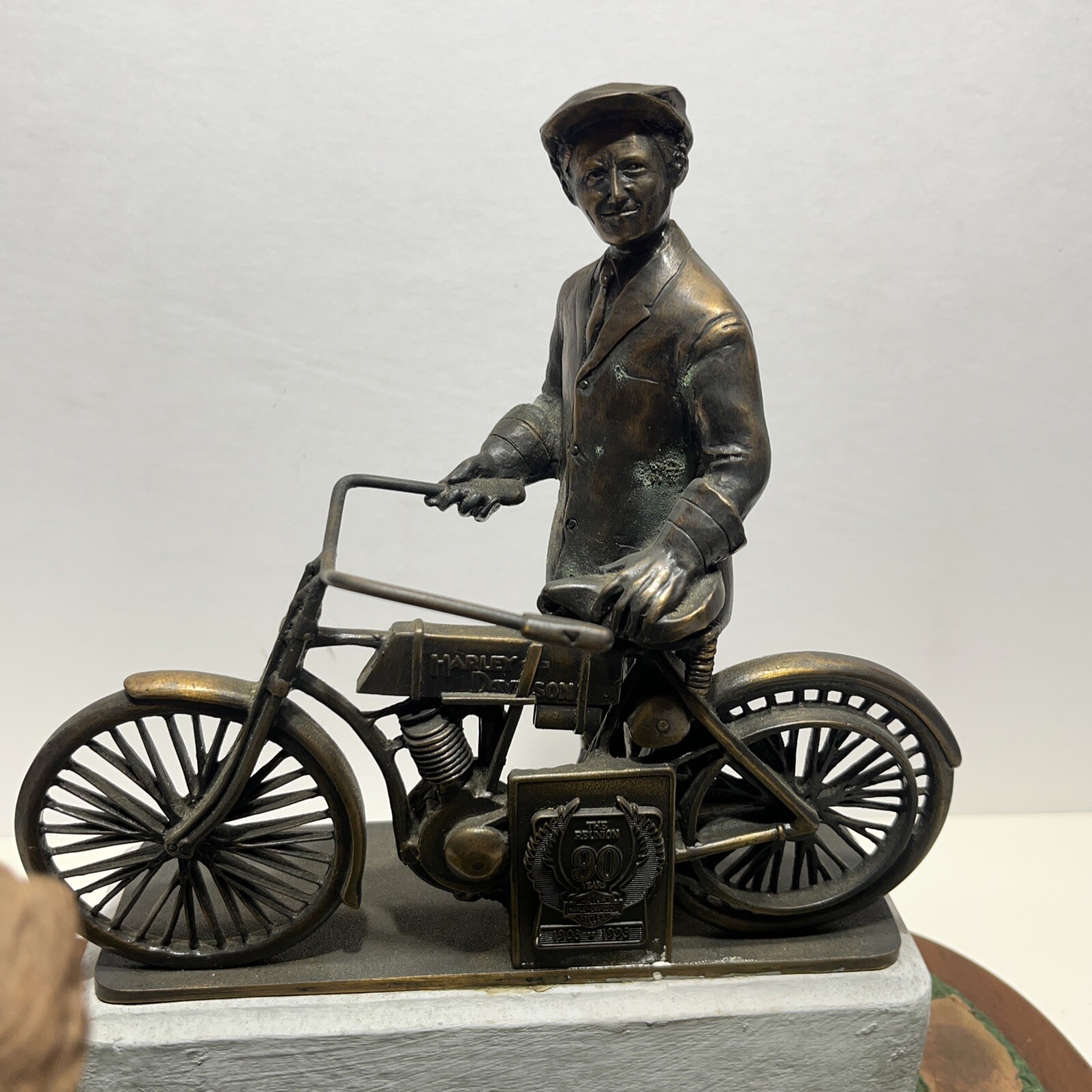 Harley-Davidson Vintage “The Reunion” Grey Ghost Fatboy Statue Figurine ...