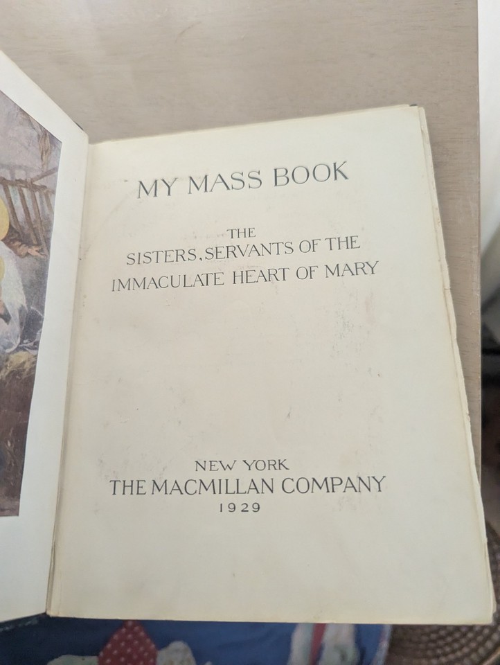 1929 MY MASS BOOK HC/HARDCOVER RELIEF COVER BOOK | eBay