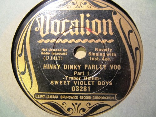 1936 Prairie Ramblers SWEET VIOLET BOYS Medley Bar-Room Songs Hinky ...