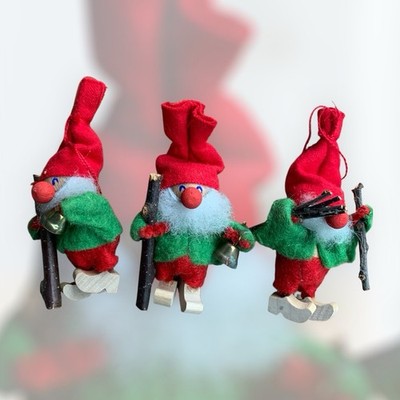 Vintage Holboll Danish Nose Gnome Elf Tomte Wooden Figurine Ornaments ...