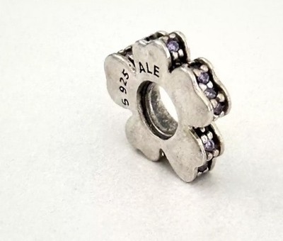 Pandora 925 Sterling Silver Wildflower Meadow Flower Spacer Purple CZ ...