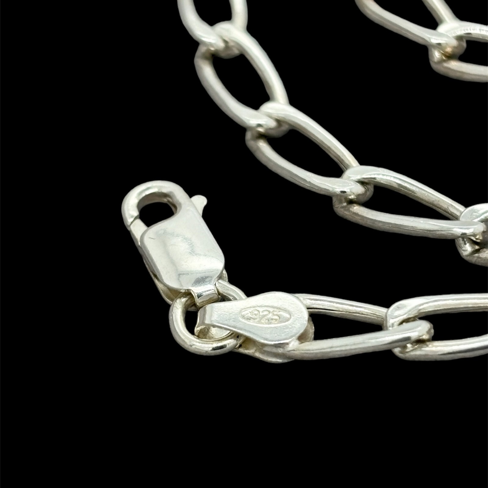 Hollow Italian Sterling Silver Open Curb link chain 50cm 7.3g | eBay