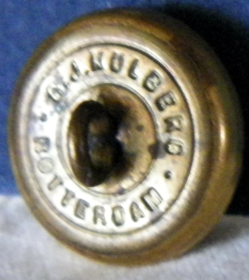 Bb KONIKLIJE ROTTERDAMSCHE LLOYD Steamship UNIFORM BUTTON small gilt ...