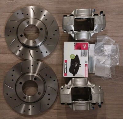 FORD ESCORT CAPRI MK1 MK2 MK3 M16 FRONT CALIPER KIT D&G BRAKE DISC ...