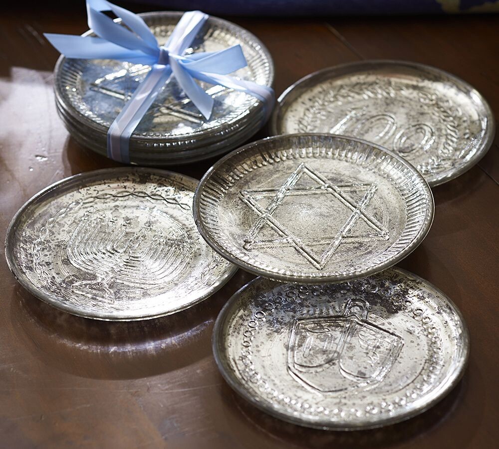 Pottery Barn Gelt Tidbit (hanukkah) Plates Set of 4 (sku 2054161) for ...