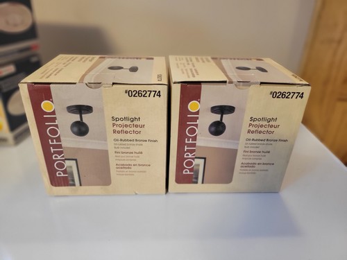 2-Portfolio Projector Protector Light. Oil Rubbed Bronze Finish ...