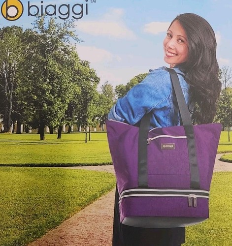 NEW Biaggi Zipsak Boost! Tote Black Microfold Carry-On Gray | eBay