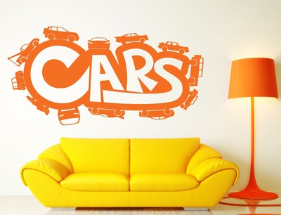 Wall Stickers Vinyl Decal Inscription Cars Cartoon Road Track (n428) | eBay