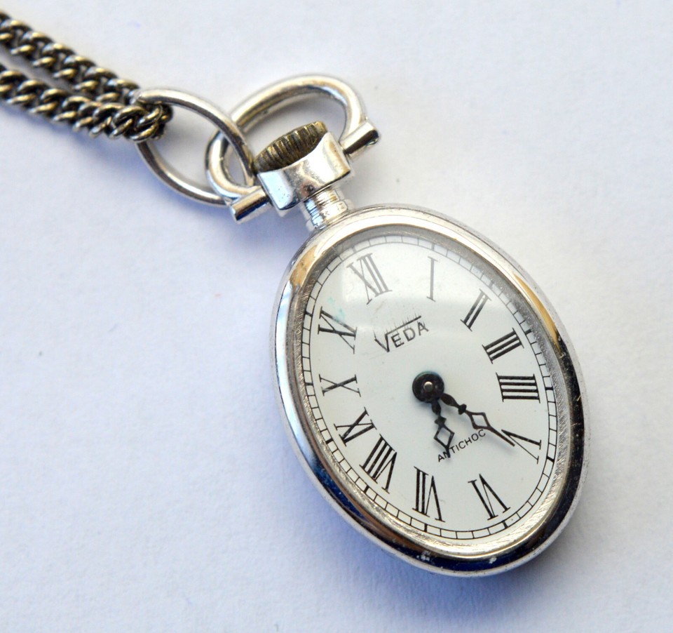 VINTAGE VEDA BRANDED LADIES MECHANICAL WATCH NECKLACE | eBay