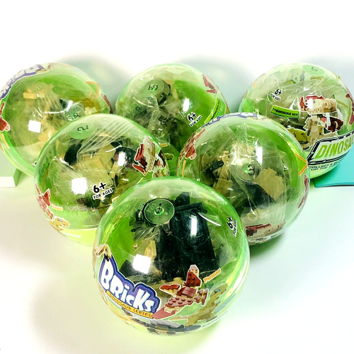 Set of 6 Eggs Bricks Dinosaur Puzzle Combine to Build T Rex Basket ...