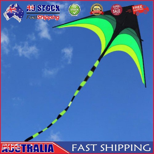 1.6m Triangle Kite 10 Tail Bird Shaped Kite for Outdoor (10m Tail) AU ...