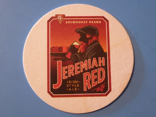 Beer Collectible Bar Coaster ~ BJ's Brewhouse Brand Jeremiah Red Irish ...