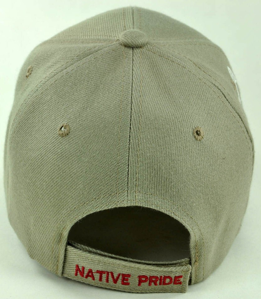 NEW! NATIVE PRIDE DOUBLE AXE FEATHER CAP HAT TAN | eBay