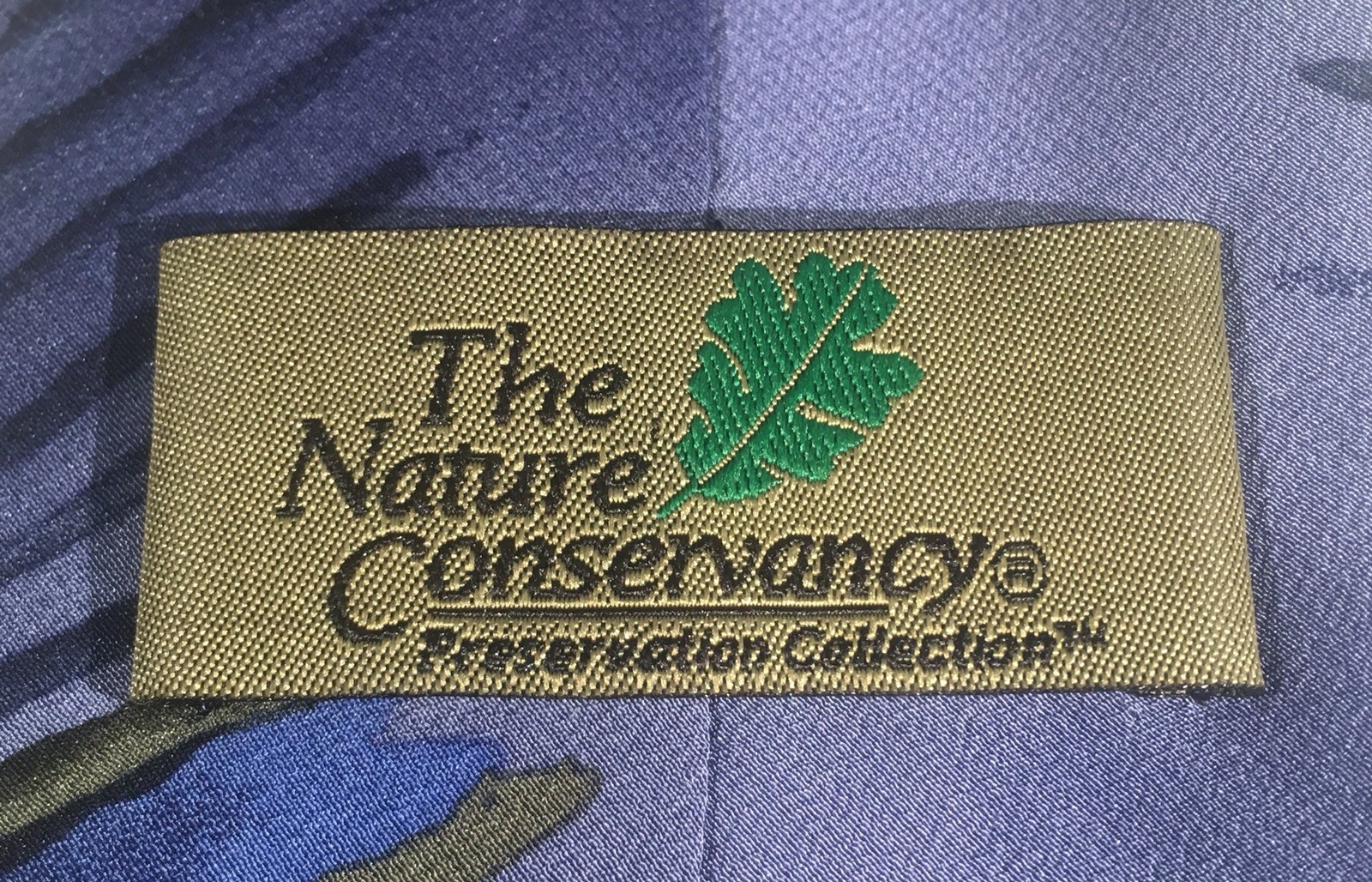 The Nature Concervancy Mandrill Tie 100% Silk Necktie Blue Abstract | eBay