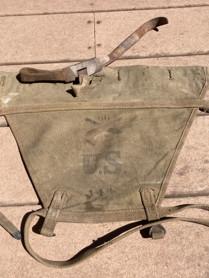 US Army WW1 M1910 Haversack Pack Tail Field Gear Equipment Unit Marked ...