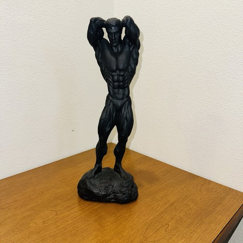Vintage Male Fitness Bodybuilder Figure Statue Ceramics 1980s Sculpture ...