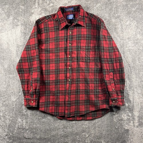 Pendleton Sir Pendleton Shirt Mens Medium Red 100% Wool Brodie Tartan ...